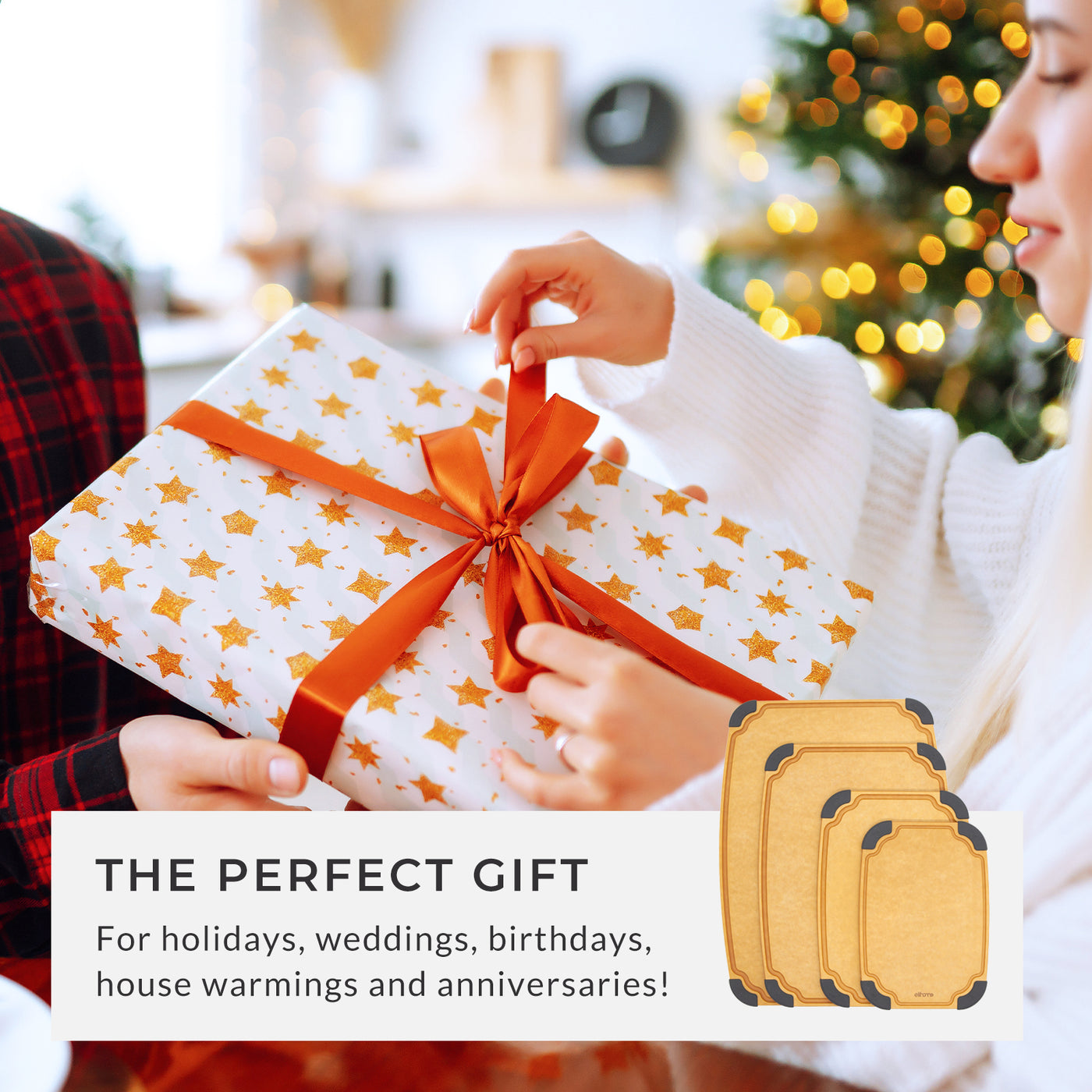 Non Slip Cutting Board | 4-in-1 Cutting Board Set | Elihome